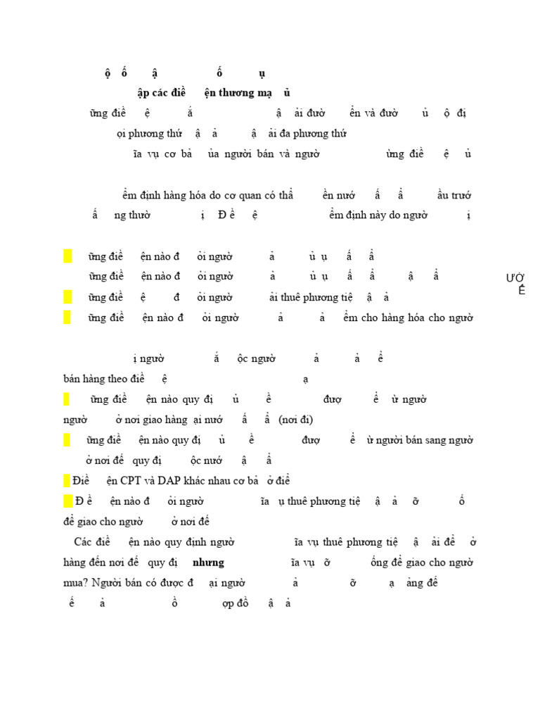 Chương 2 - P1 - Bai Tap Ve Incoterms | PDF