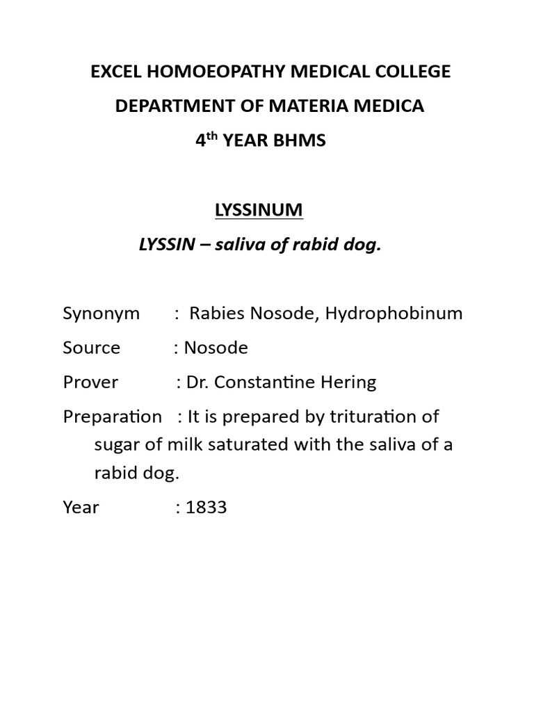 MM LYSSIN Notes | PDF | Uterus | Rabies