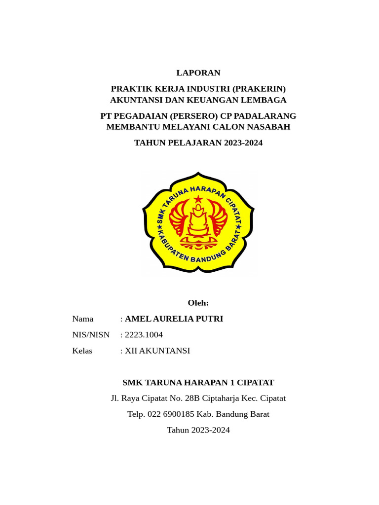 Laporan Prakerin Amel-1 | PDF
