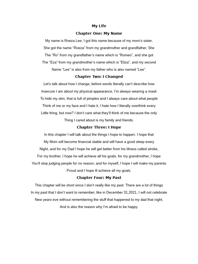 My Life - English PT | PDF