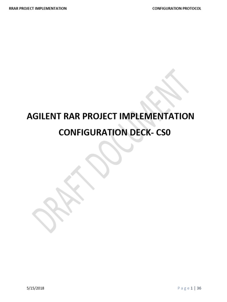 AGILENT-SAP-RAR-Project-Configuration-Protocol - 1 | PDF | Interface ...
