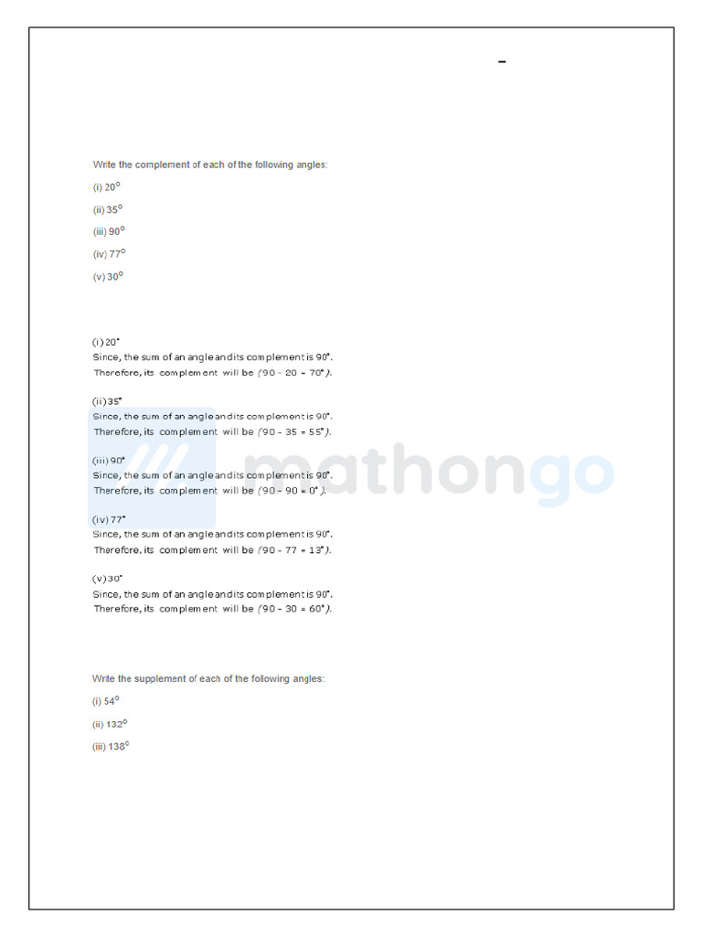 RD Sharma Class 9 Chapter 10 Lines and Angles | PDF