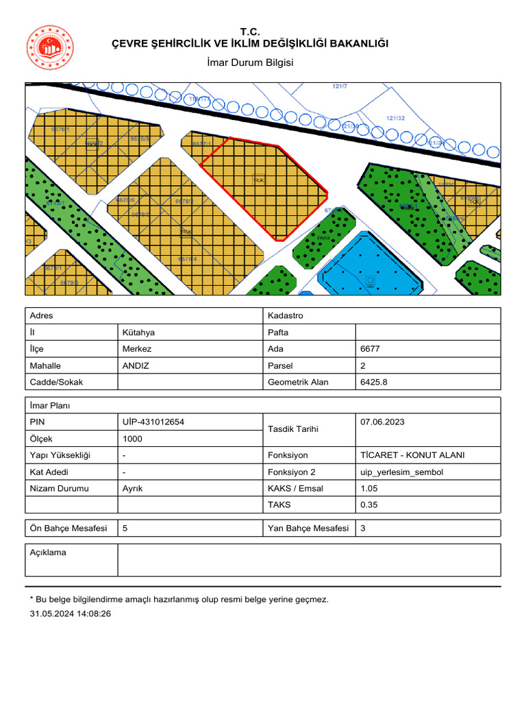 İmar Durum Belgesi | PDF