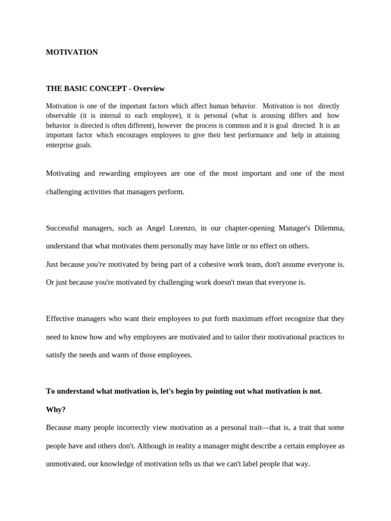 Topic ѵ - Motivation | PDF