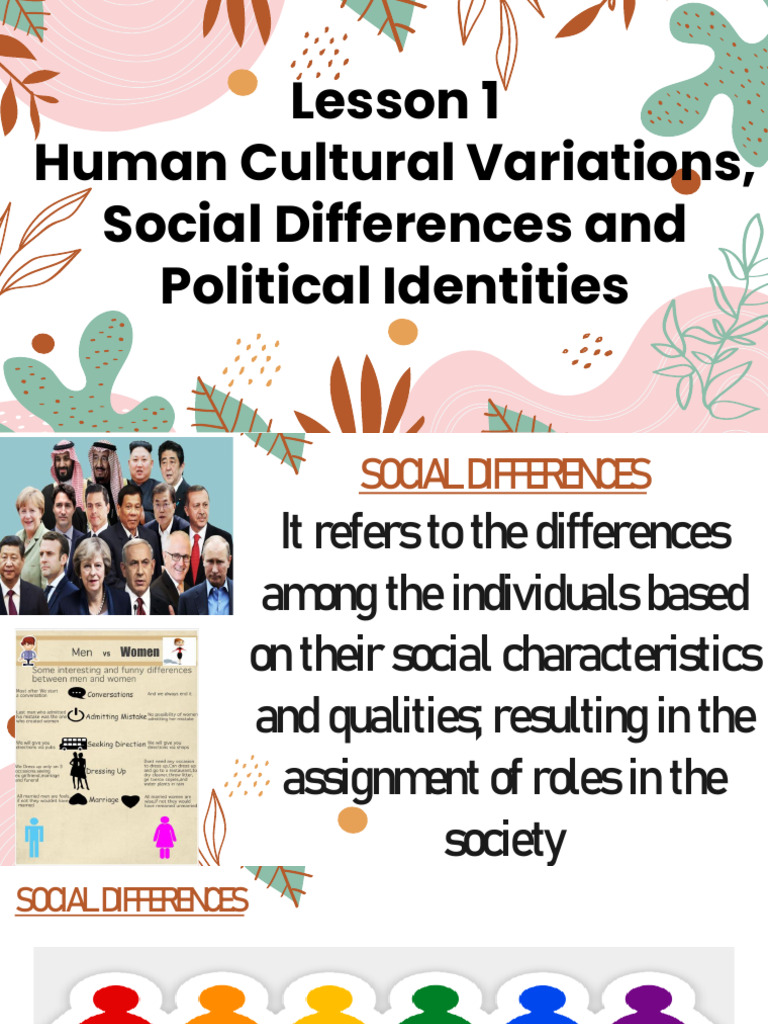 Ucsp Lesson 1.5 Social Differences | PDF