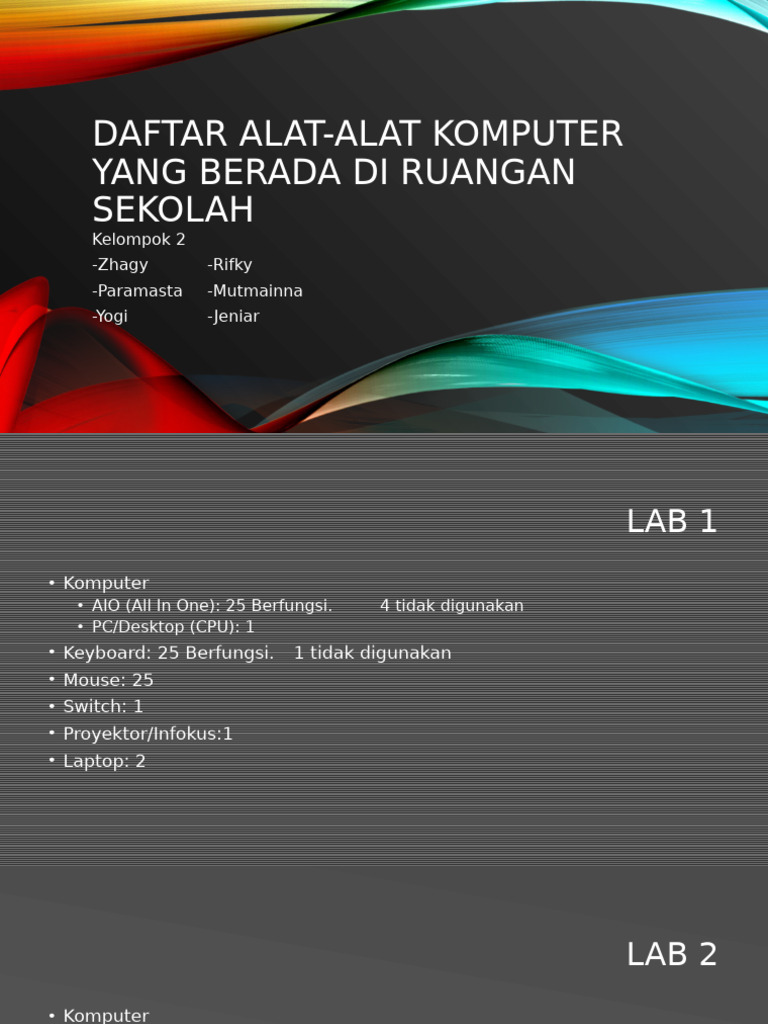 Daftar Alat-Alat Komputer Yang Berada Di Ruangan Sekolah Kelompok 2 TKJ ...