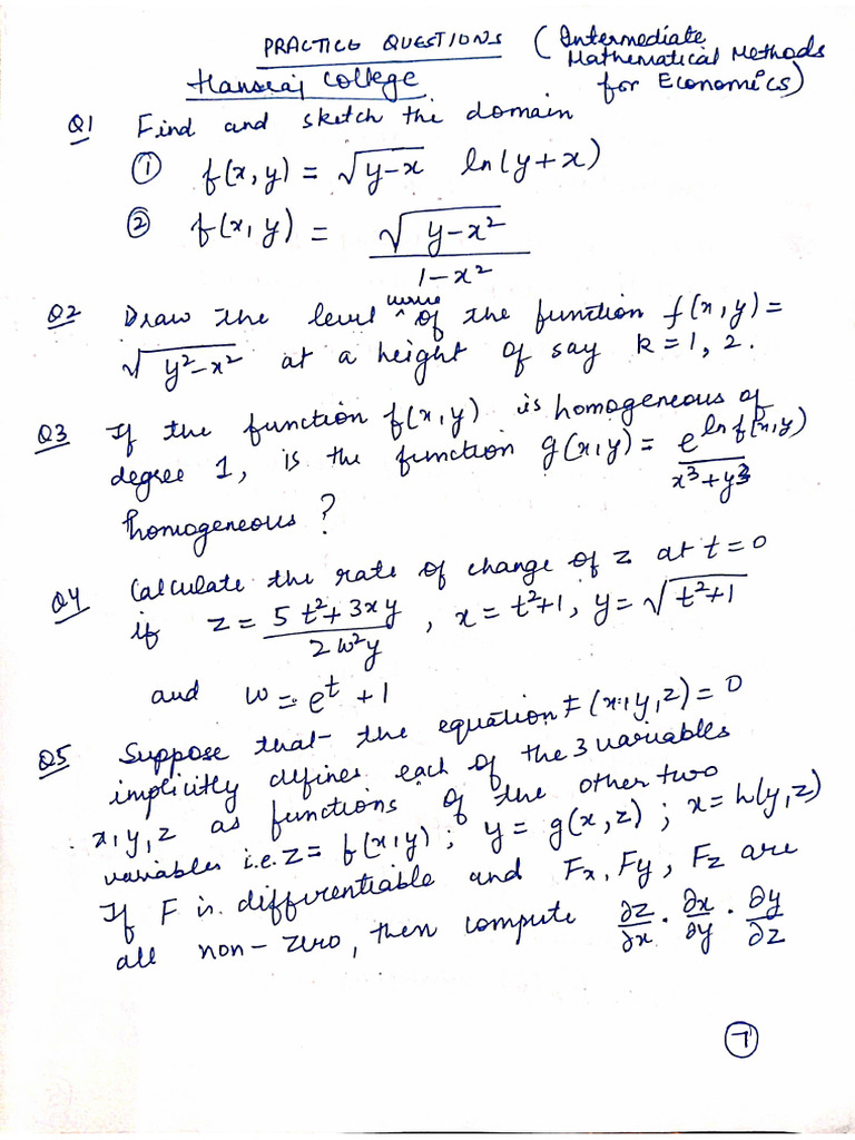 Assignment Intermediate Mathematical Methods 2 | PDF