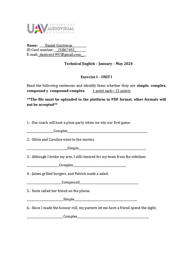 Exercise Unit 1 | PDF