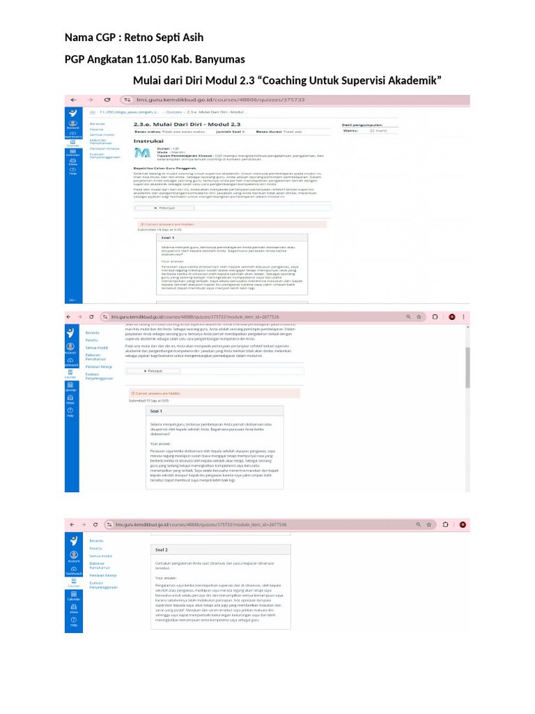 Mulai Dari Diri Modul 2.3 Retno Septi Asih | PDF