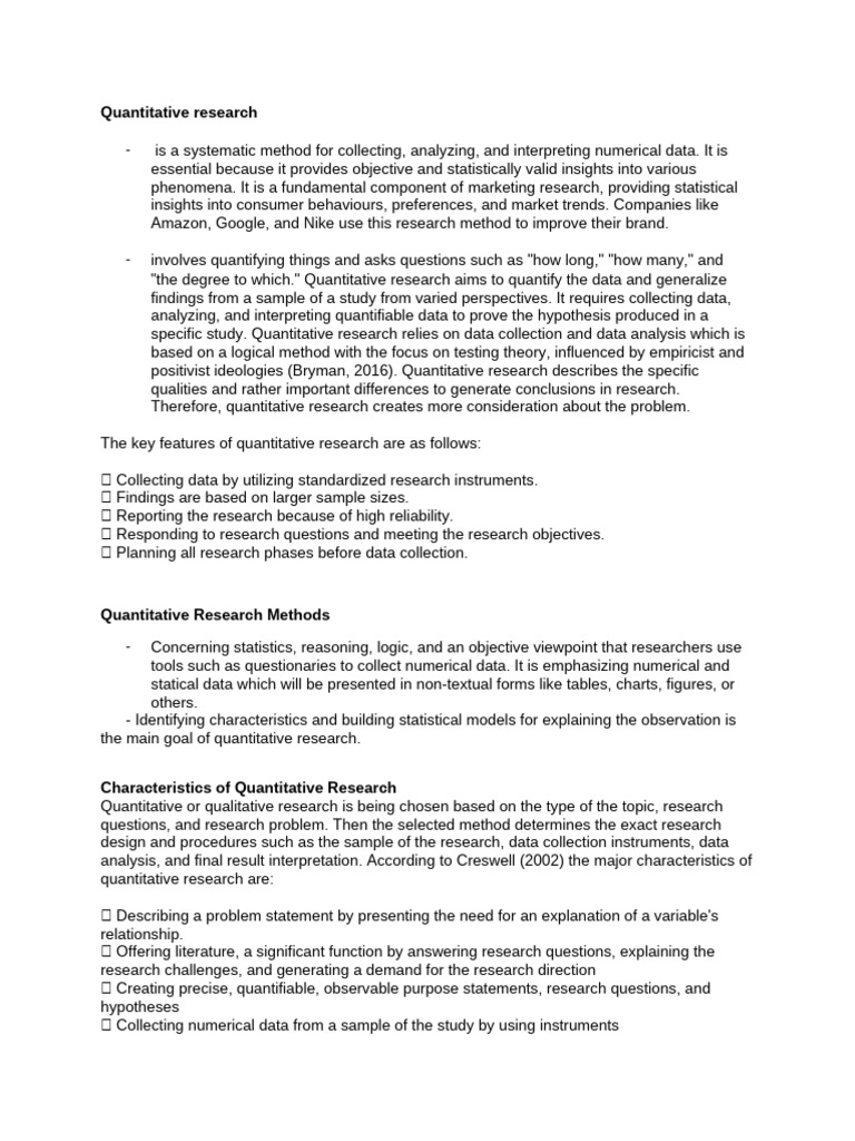 Quantitative Research | PDF