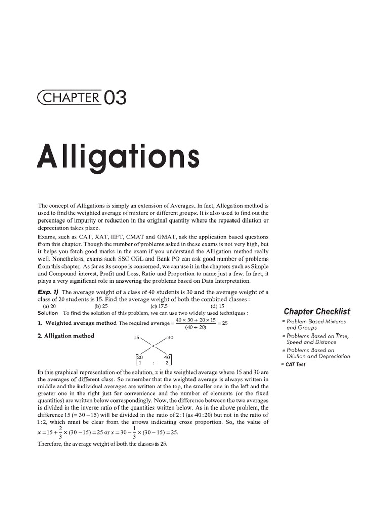 2 Alligation | PDF