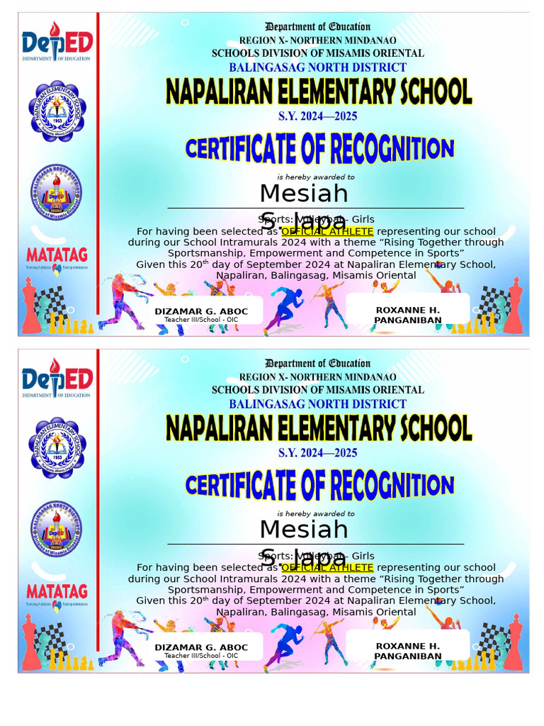School Intramurals 2024 | PDF