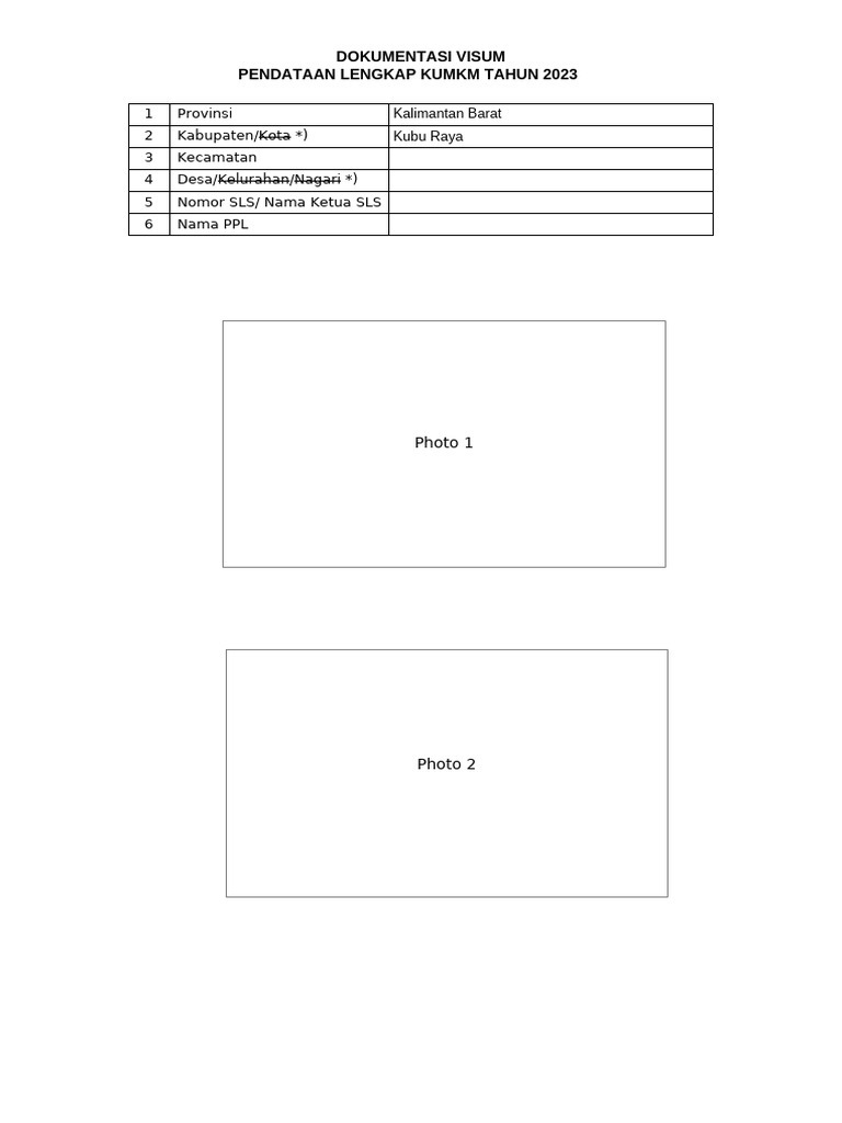 Lampiran Dokumentasi Visum PL KUMKM | PDF