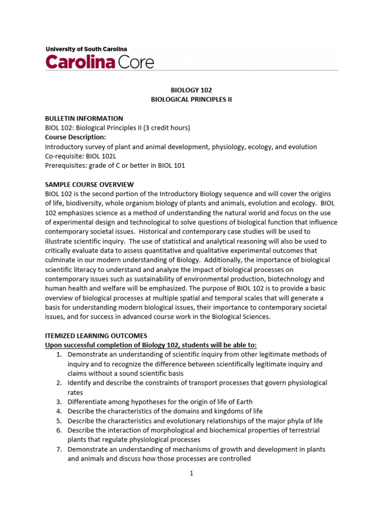 Biol 102 | PDF