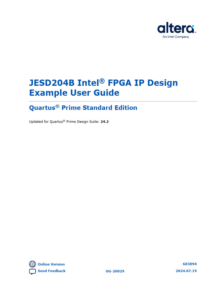 Agilex - Ug Design Ex Jesd204b | PDF