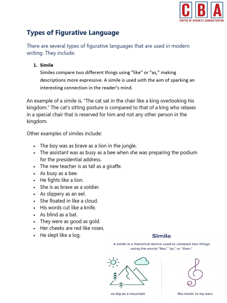 7th Week-Types of Figurative Language_094111 | PDF