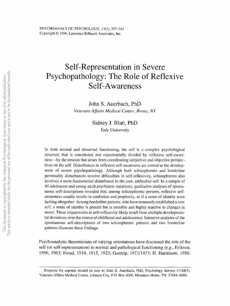 John S.auerbach and Sidney J.blatt - The Role of Reflexive Self ...