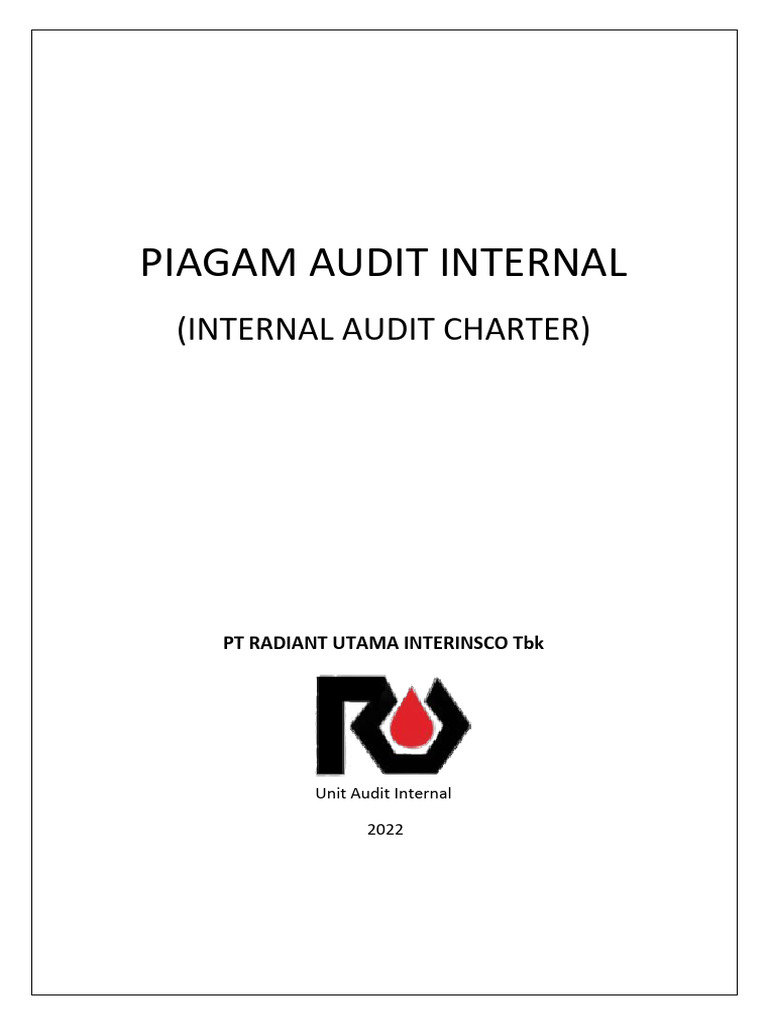 Piagam Audit Internal 2022 | PDF