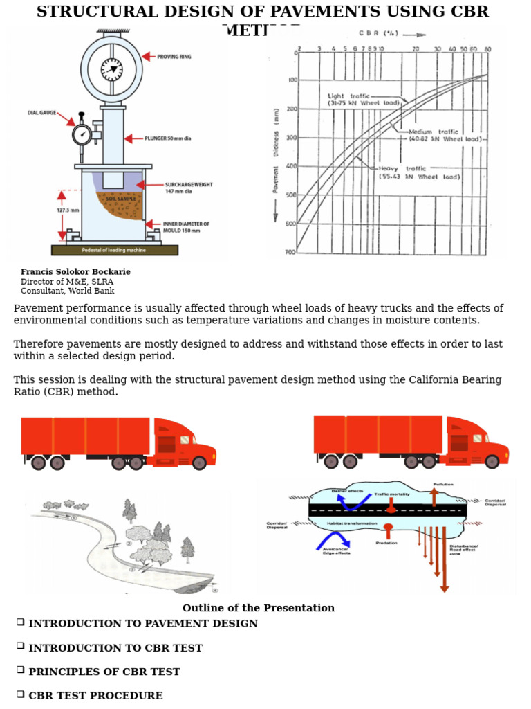 Revised Presentation Lecture Note 8 (CBR Structural Pavement Design) | PDF