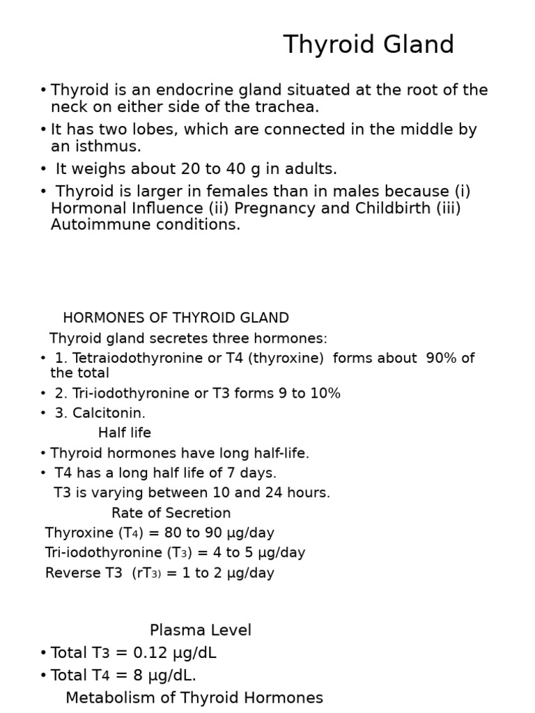 Thyroid Hormones | PDF