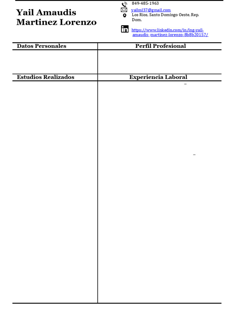 CV de Yail Martinez Lorenzo-2 | PDF