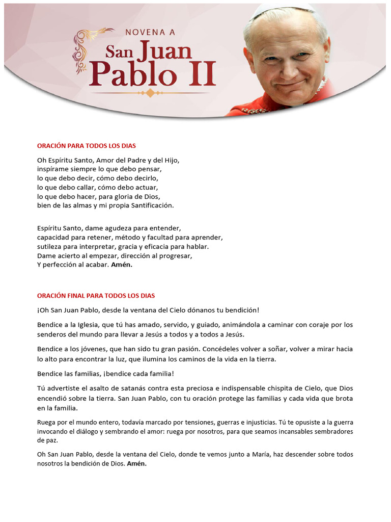 Novena a SJPII | PDF