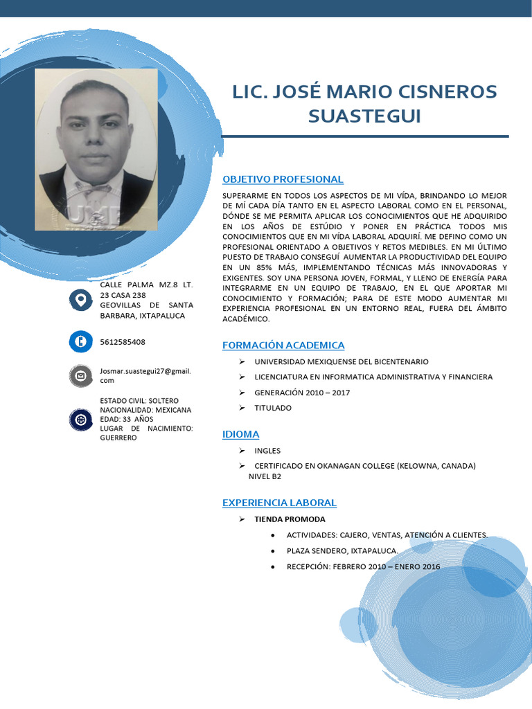 CV José M. Cisneros S. | PDF