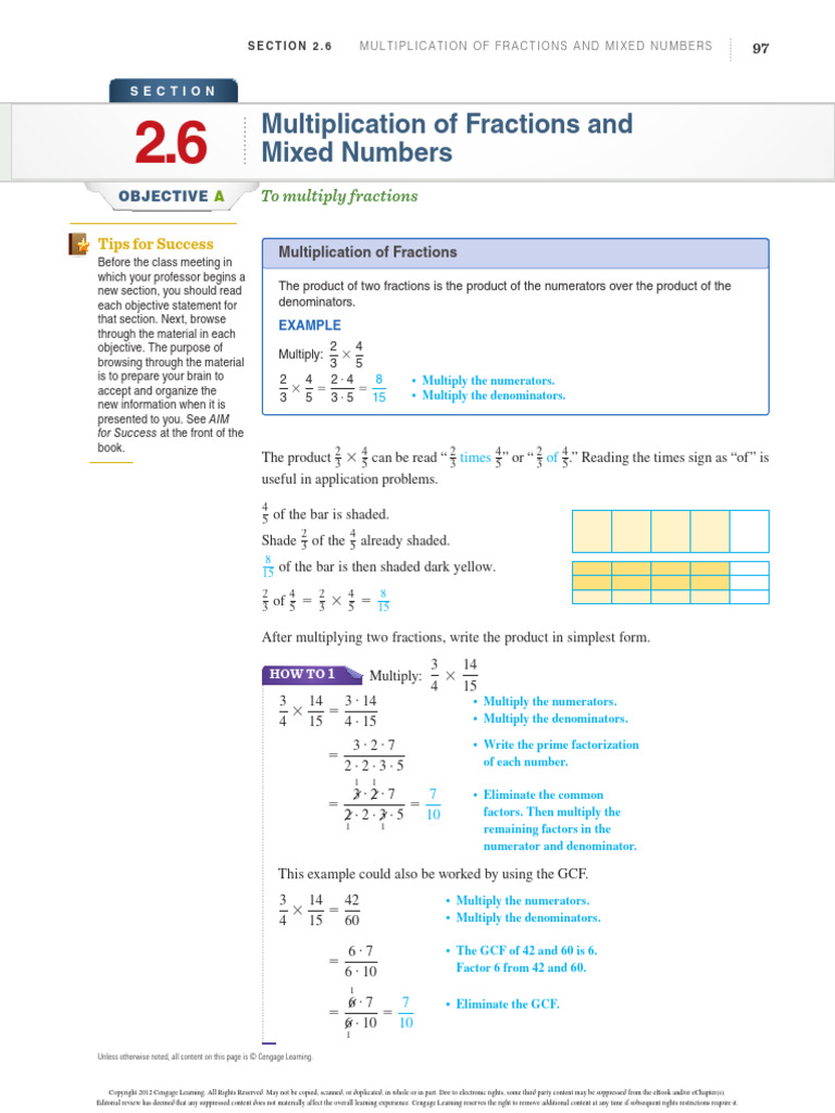 Multiplication of Fractions and Mixed Numbers-1(1) | PDF