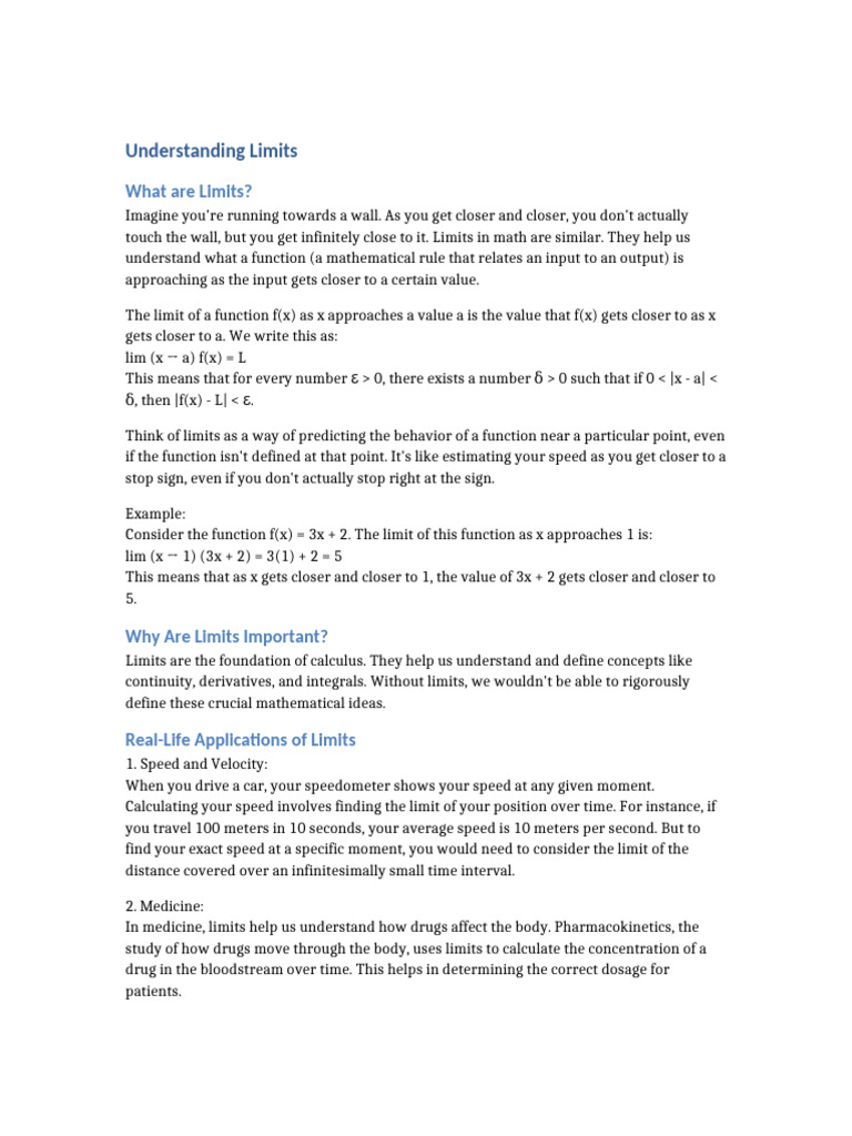 Understanding Limits | PDF