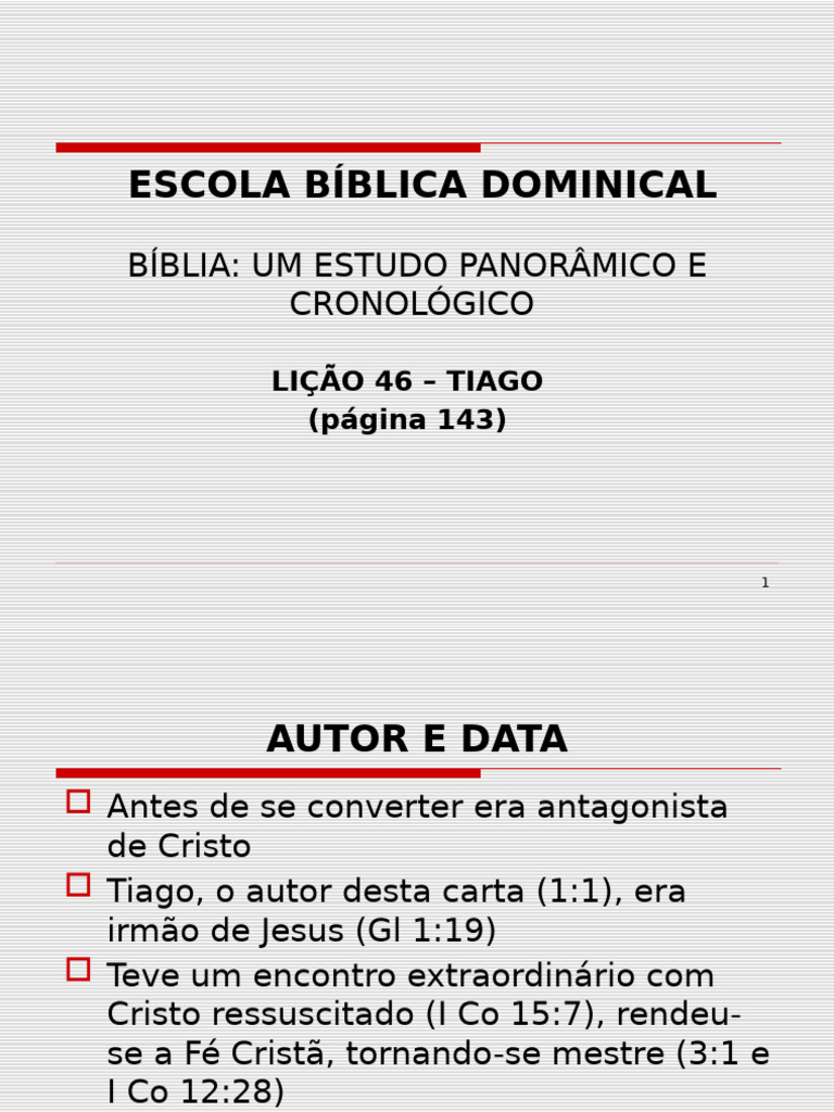 Lição 46 Tiago | PDF