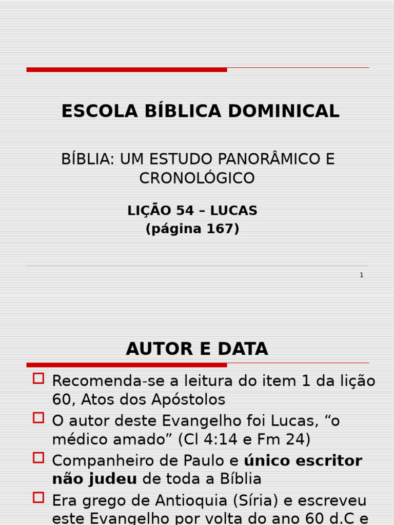 Lição 54 Lucas | PDF