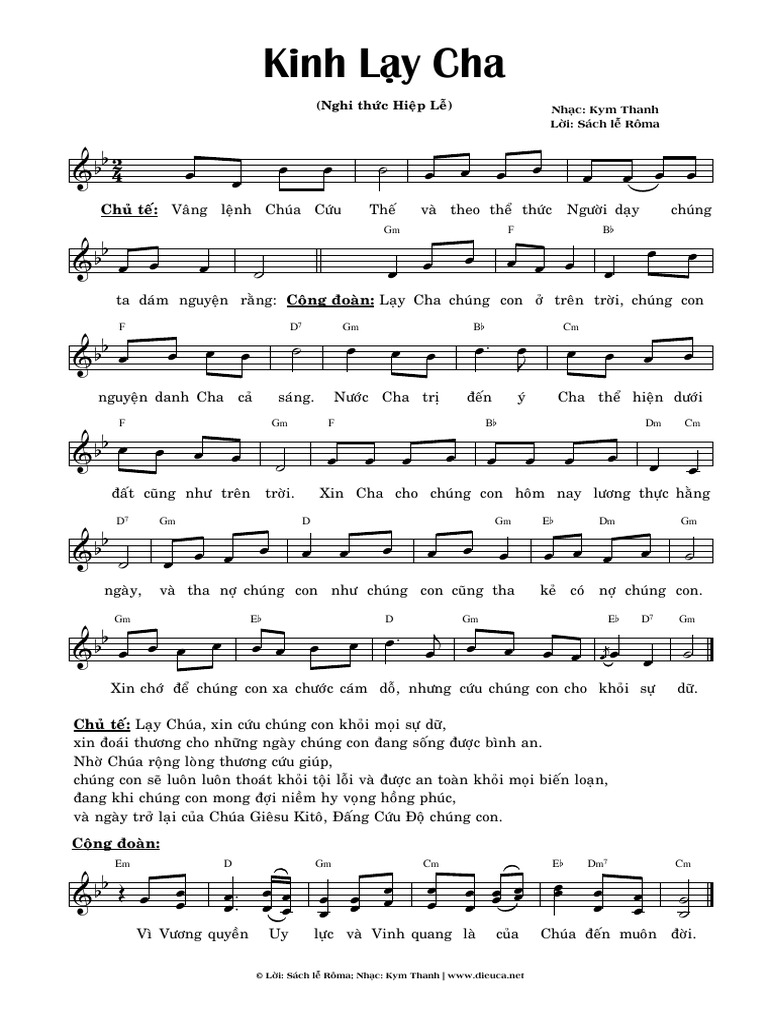 Kinh Lay Cha - Kym Thanh | PDF