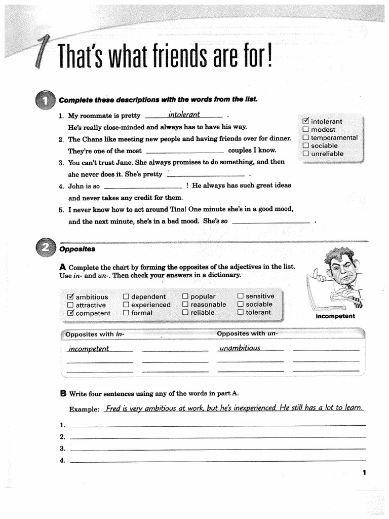 Interchange 3 Workbook U1 | PDF