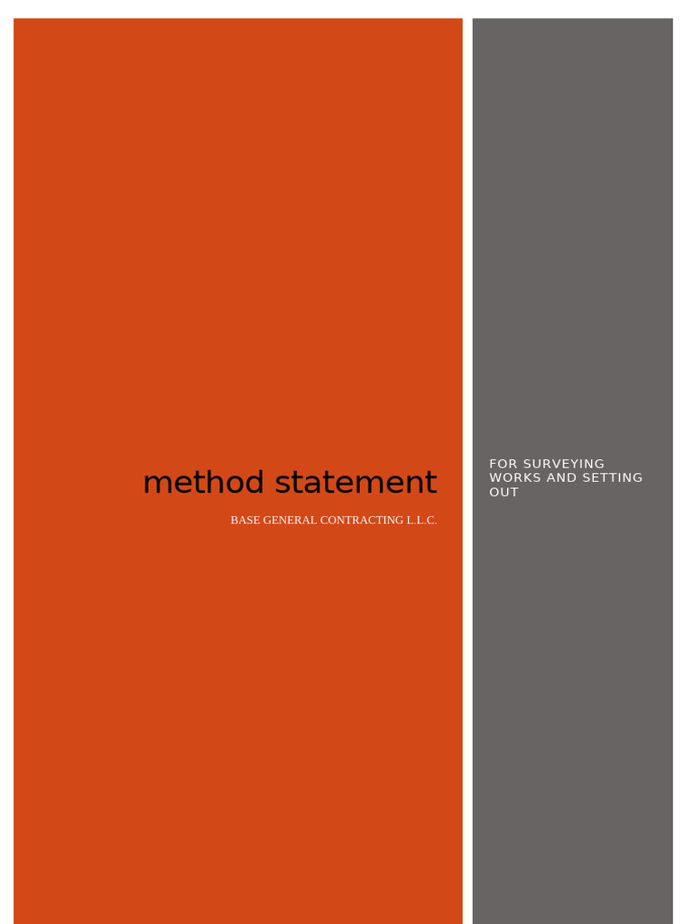 001_Method Statement - Surveying Works | PDF 001_Method Statement - Surveying Works | PDF