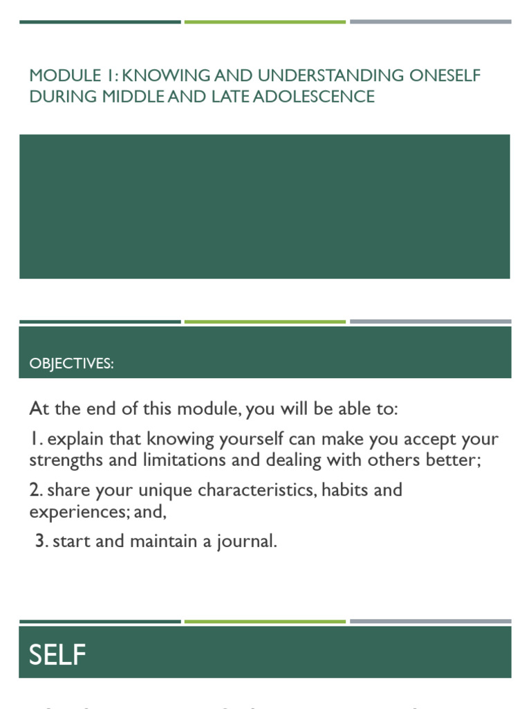 MODULE 1 Self Concept | PDF | Self Concept | Self-Improvement