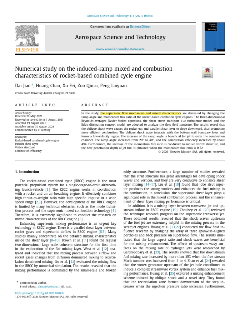Numerical Study On The Induced-Ramp Mixed and Combustion ...