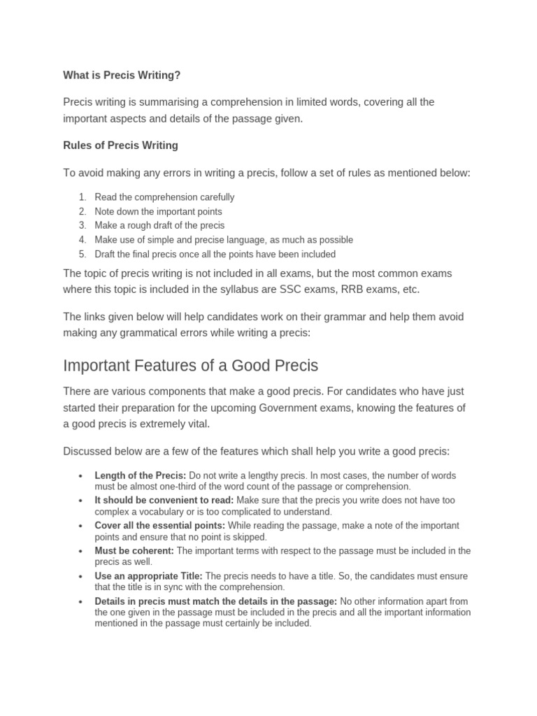 2 What Is Precis Writing | PDF