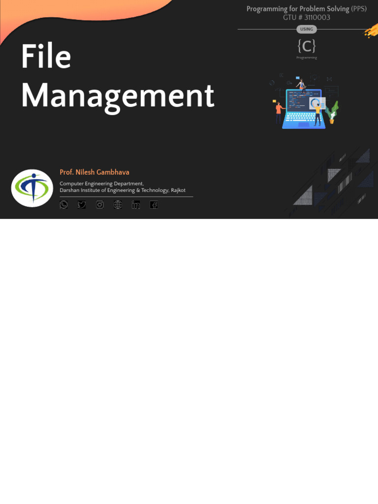 File Management | PDF | Computer File | Pointer (Computer Programming) File Management | PDF | Computer File | Pointer (Computer Programming)