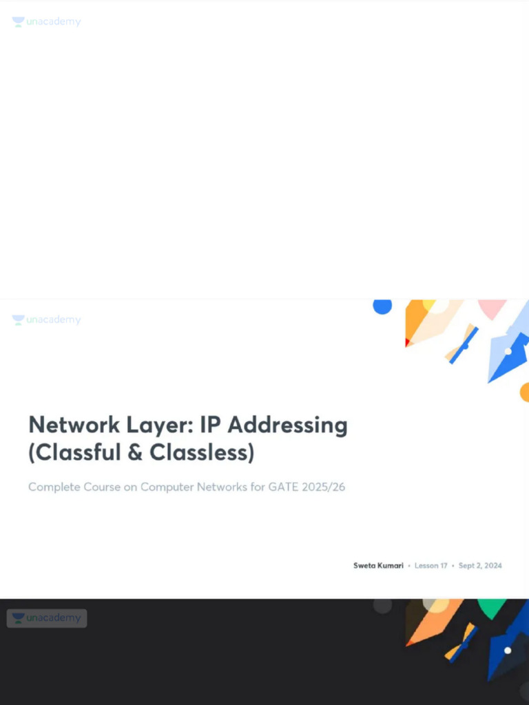 Network Layer IP Addressing Classful Classless With Anno | PDF
