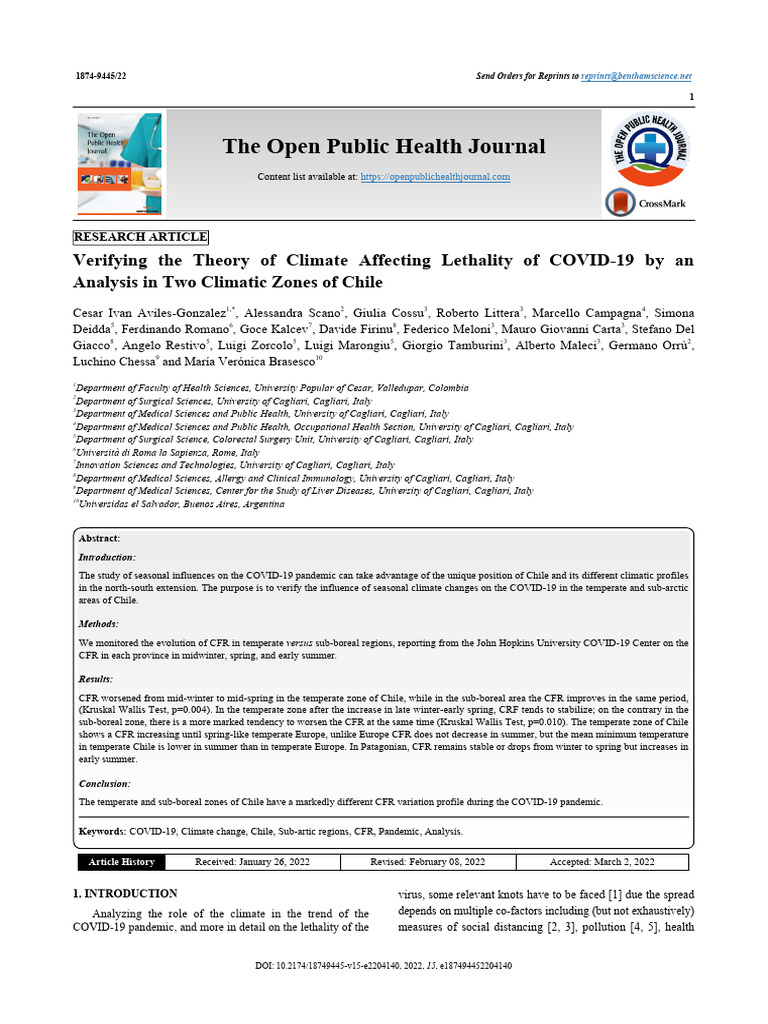 19 Verifying The Theory of Climate Affecting Lethality of COVID-19 by ...
