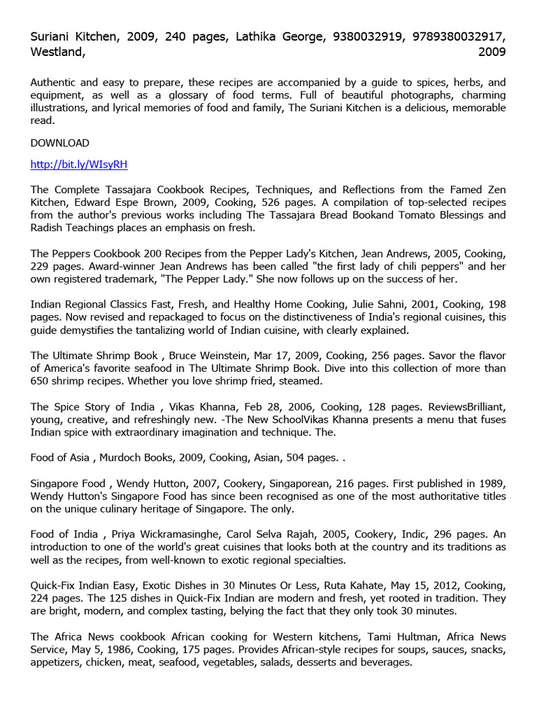 Suriani Kitchen | PDF