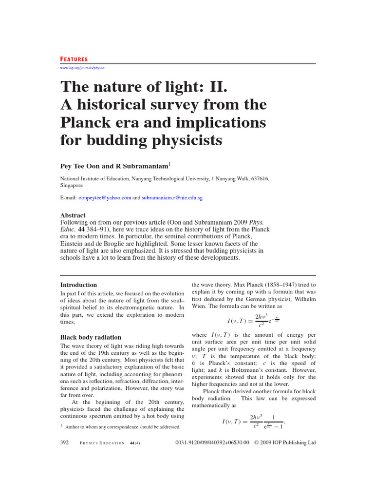 Physics Education B | PDF