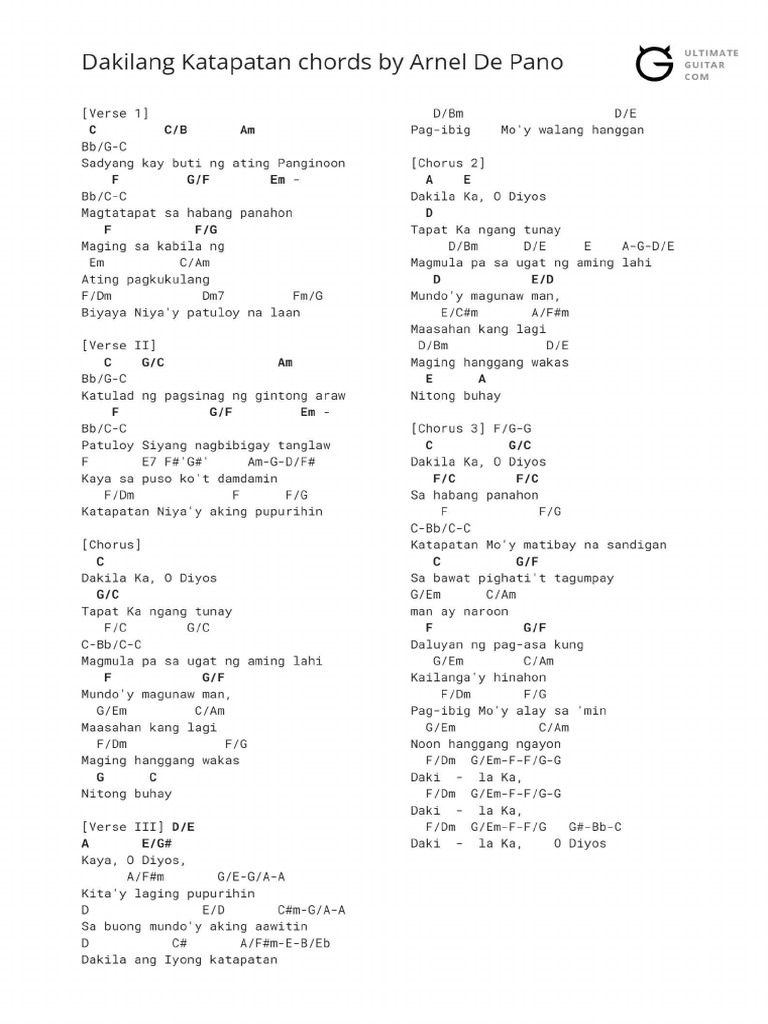 Dakilang Katapatan - Arnel de Pano | PDF