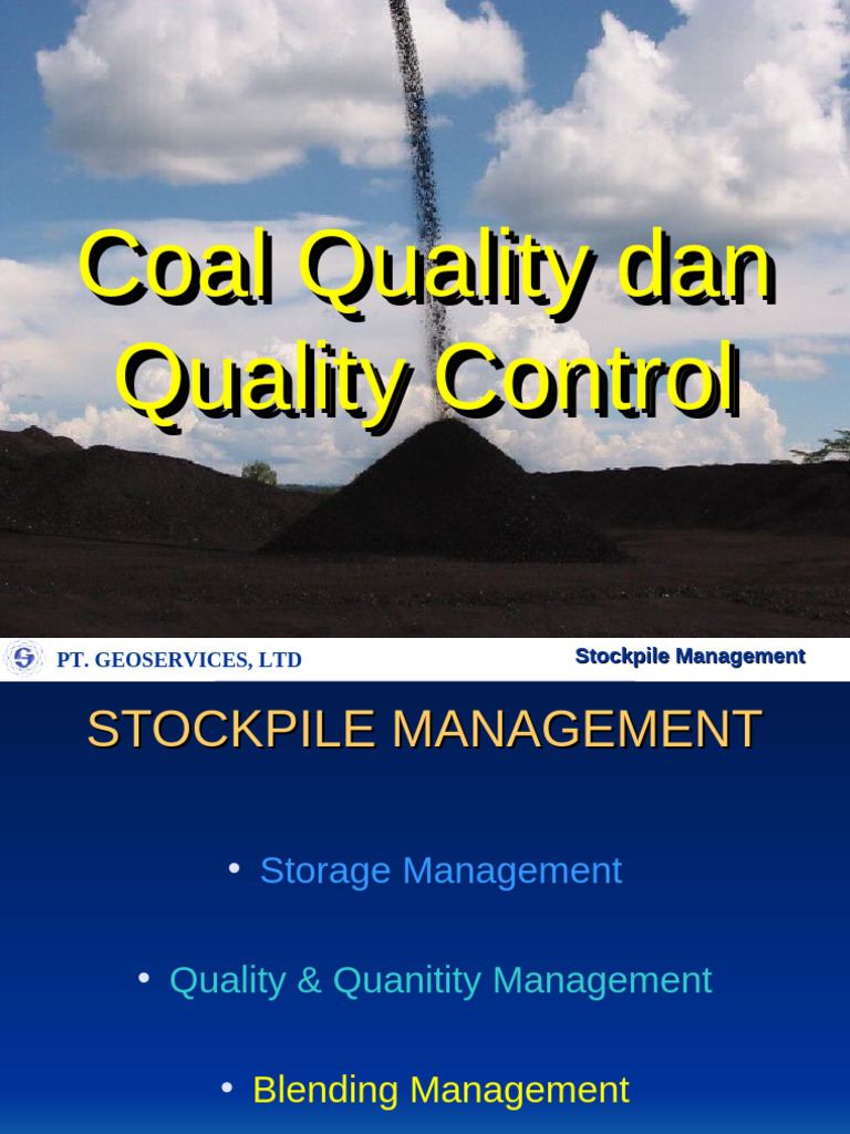 Quality Control & Stockpile Management_bdg | PDF