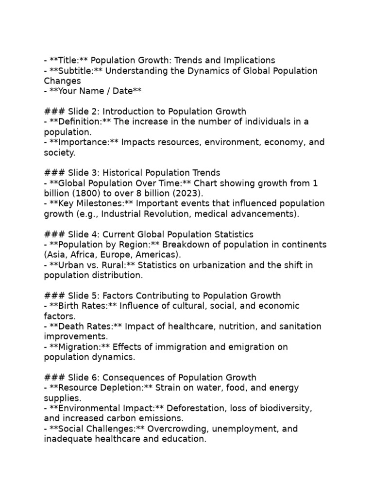 Title Population Growth | PDF