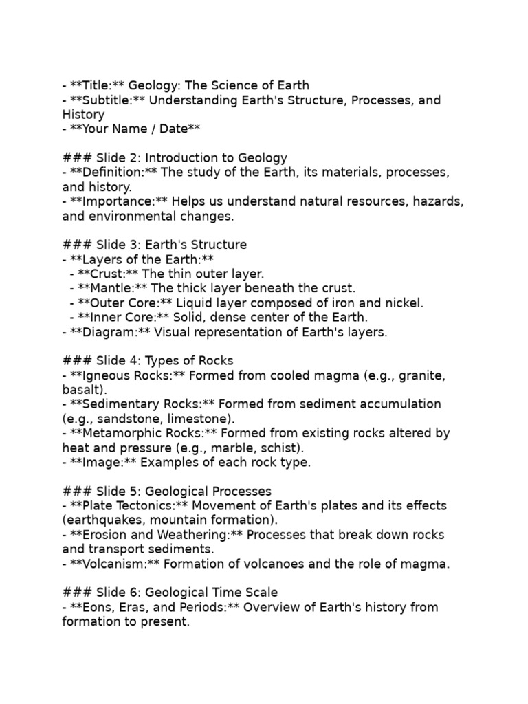 Title Geology the Scie | PDF