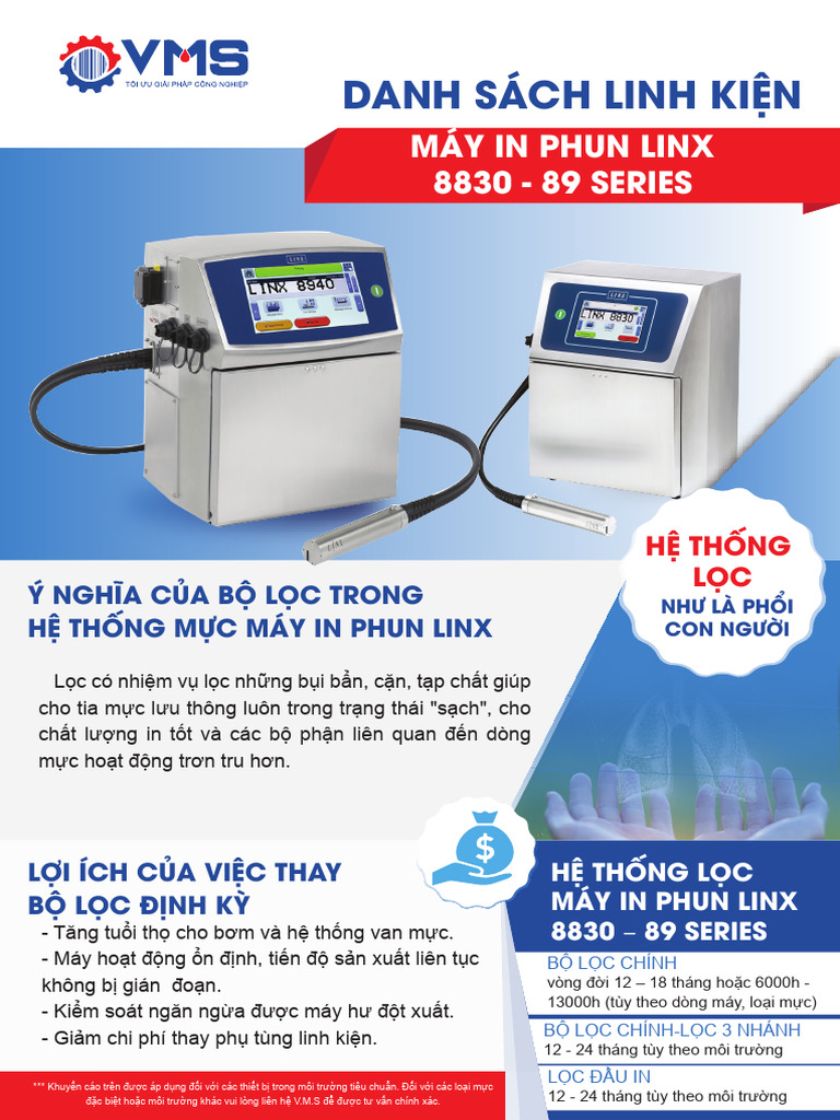 Linh kiện thay thế định kỳ máy in phun Linx 8830 - 89 series v3 | PDF