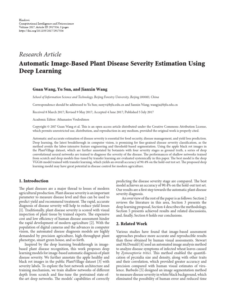 Automatic Image-Based Plant Disease Severity Estim | PDF