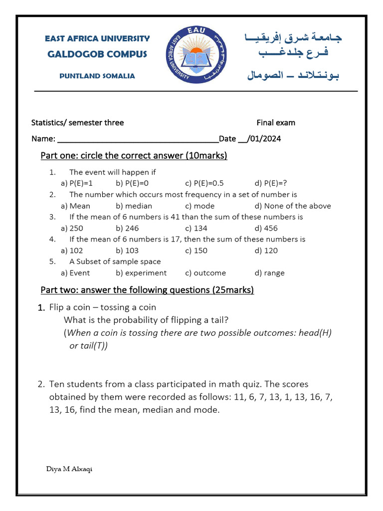 STATISTICS Final | PDF