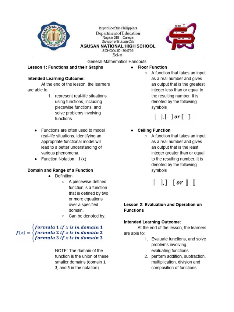 Sci-π-General-Mathematics-Handouts | PDF